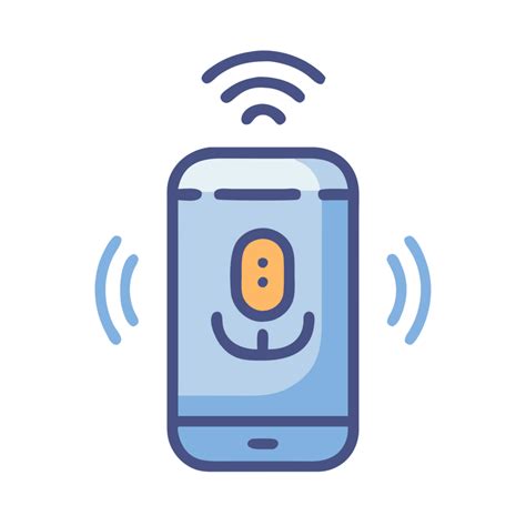 Smart Assistant Icon With Glowing Voice Wave Innovative Technology