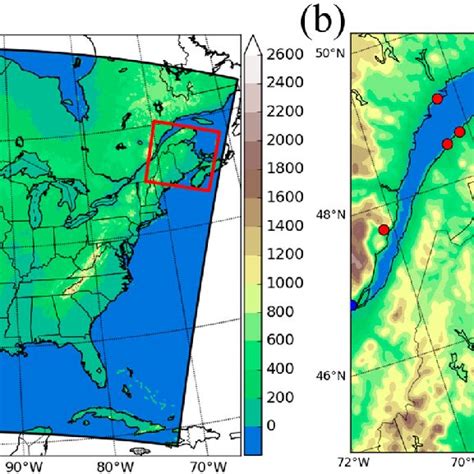 A Wrf Model Domain 5440 Km × 4064 Km At 4 Km Grid Spacing Showing