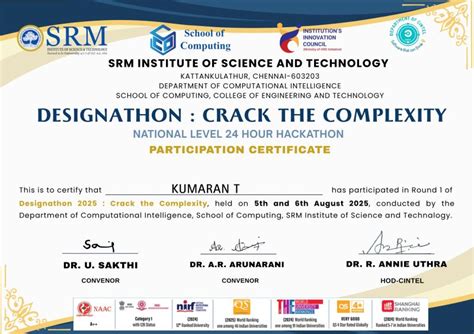 Hackathon Designathon2025 Learningjourney Problemsolving Teamwork Growthmindset Kumaran