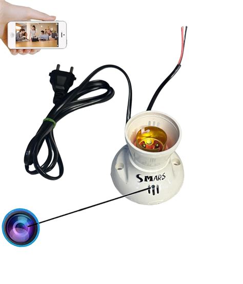 Smars Full Hd Wifi 1080p Spy Bulb Holder Camera Hidden Socket Camera