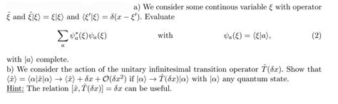Solved A We Consider Some Continous Variable ξ With