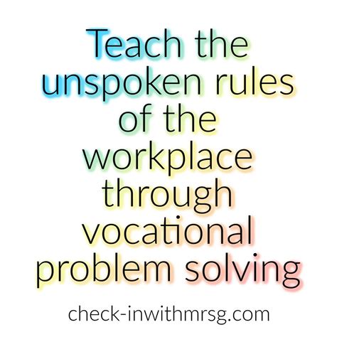 Teach Vocational Problem Solving In Sped