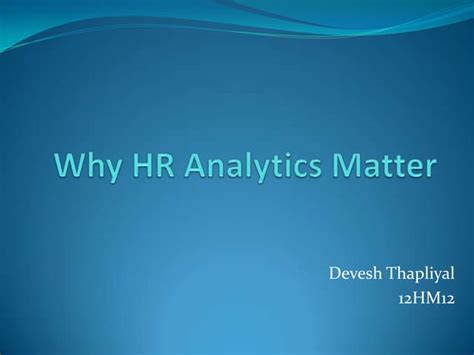Hr Analytics Pptx