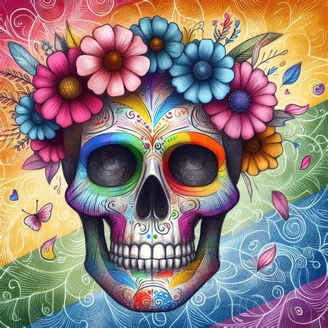 Kiraclaymitzu On Instagram 🌈💀 A Vibrant Collection Of Rainbow Skulls