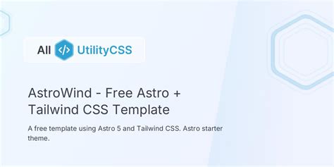 Astrowind Free Astro Tailwind Css Template All Utilitycss