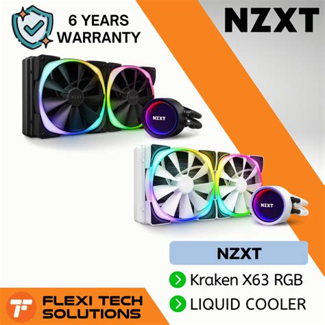 NZXT Kraken X63 280mm AIO Liquid Cooler with RGB Black / White ...