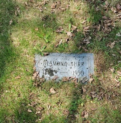 Desmond Eugene Burr 1898 1950 Find A Grave Memorial