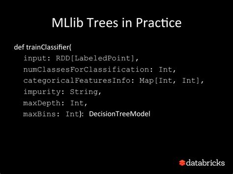 MLlib Decision Trees At SF Scala BAML Meetup Speaker Deck