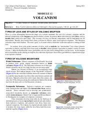 Understanding Volcanism In Physical Geography Course Hero