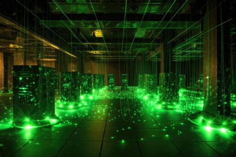 Premium Ai Image Glowing Network Of Interconnected Data Centers Created With Generative Ai