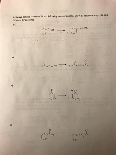 Solved 2 Design Concise Syntheses For The Following