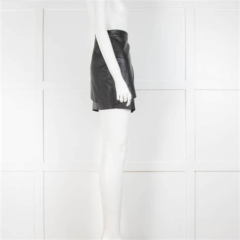 Maje Black Leather Mini Skirt Phoenix Style