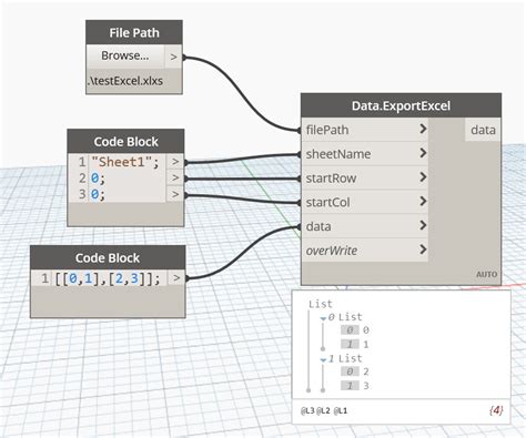 Dataexportexcel Node Error Dynamo