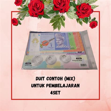 Duit Contoh Kertas Dan Syiling Pembelajaran 4set Shopee Malaysia