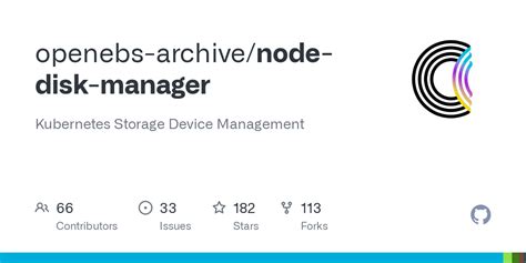 github openebs archive node disk manager kubernetes storage device management