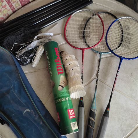 Badminton Set Racket Bag Wilson Shuttlecocks With Badminton Net