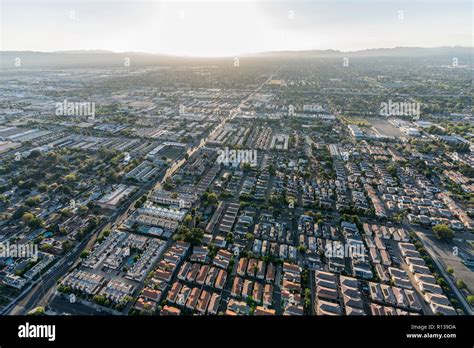 Aerial View Towards Nordoff St North Hills And Panorama City In The