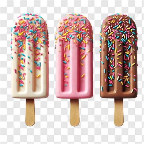 복숭아와 딸기가 들어간 네 가지 맛의 아이스크림 스틱 네 가지 맛의 아이스크림 스틱 복숭아와 딸기 과일 아이스크림으로 맛있는 아이스크림 Png 일러스트 및 이미지 에