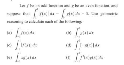 Solved Let F Be An Odd Function And G Be An Even Function Chegg