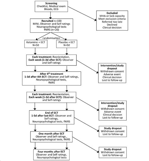 flowchart of schedule of visits fnirs function near infrared