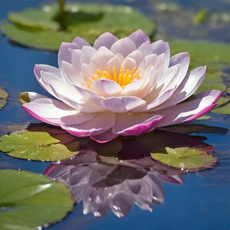 Premium Ai Image Reflecting Tranquility Natures Beauty In A Single Flower