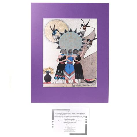 Michelle Tsosie Sisneros Three Sisters With Hummingbirds Print