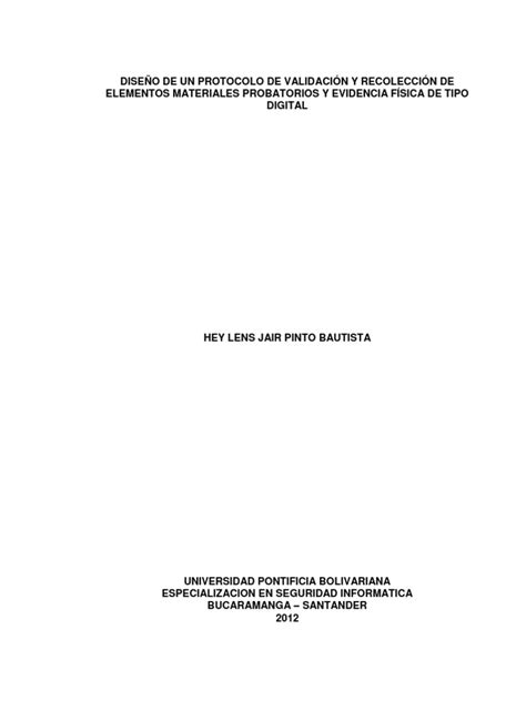 Protocolo De Validacion Pdf Pdf Evidencia Ley Cibercrimen