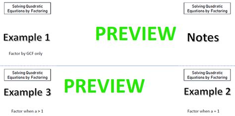Solving Quadratic Equations By Factoring Foldables Interactive