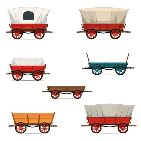 Wagon Vector Set White Background Isolated A High Premium Ai Generated Vector