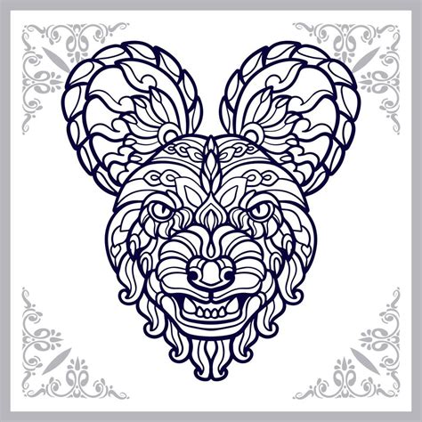 Hiena Mandala Artes Aislado Sobre Fondo Blanco 12308413 Vector En Vecteezy