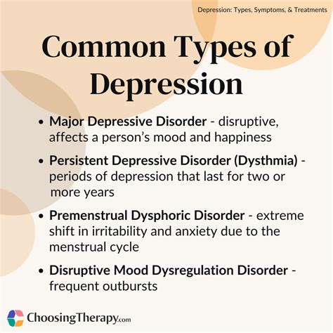 Depression Types Symptoms And Treatments