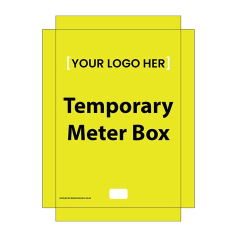 Temporary Meter Box Cover Branded 8 Pack Steelbits