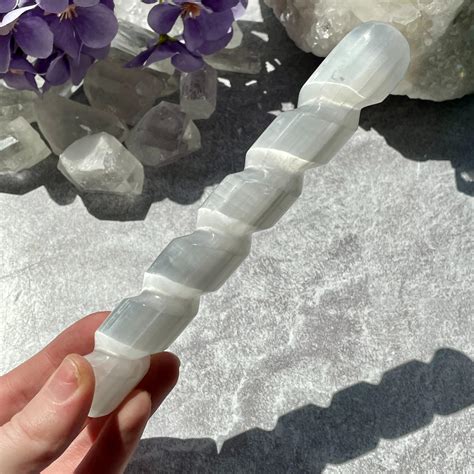Selenite Wand Spiral Simply Gems