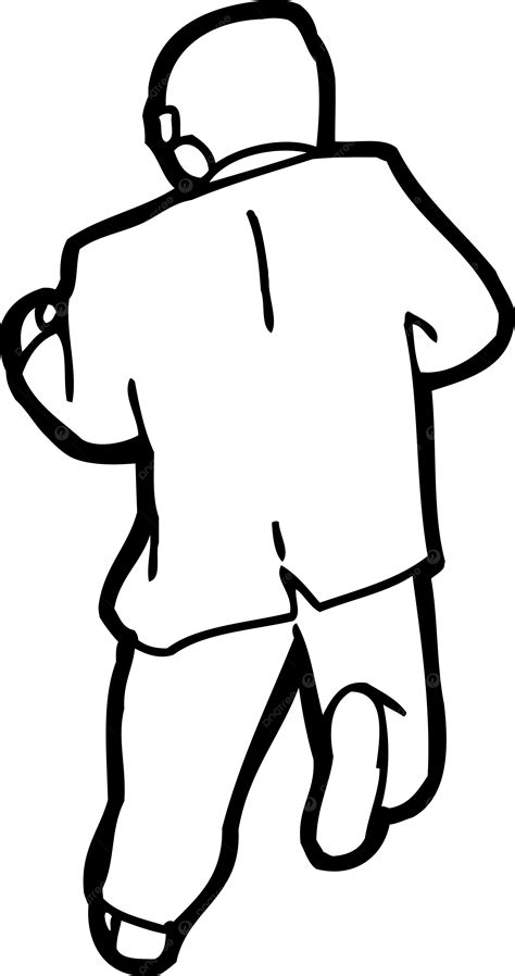 Running Man Outline PNG Vector PSD And Clipart With Transparent Background For Free Download