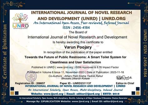 Varun Poojary On Linkedin Excited To Share That Our Research Paper Entitled Towards The Future
