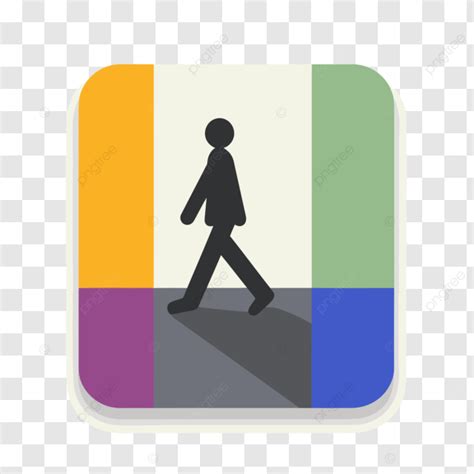 보행자 광장 앱 아이콘 벡터 흰색 바탕에 보도의 단순한 다채로운 아이콘 그림자 없음 작은 프레임 중앙 Png 일러스트 및 벡터 에 대한 무료 다운로드 Pngtree