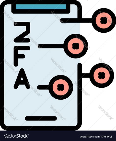 2fa Smartphone Icon Flat Royalty Free Vector Image