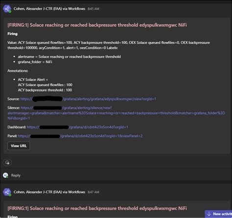 alerts notifications to teams are being sent before reaching repeat