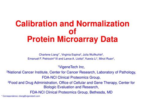PPT Calibration And Normalization Of Protein Microarray Data PowerPoint Presentation ID 251587