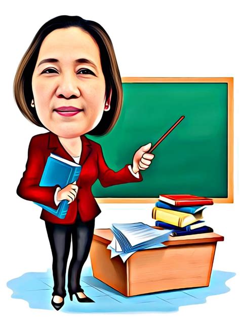Female Teacher Caricature Clip Art