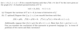 Answered Let 0 F E E R Be A Smooth Function Such That F 0 0 Let C Be The