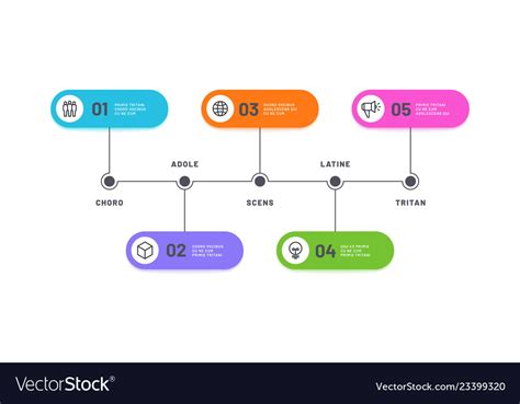 Process Infographic Timeline With 5 Steps Vector Image