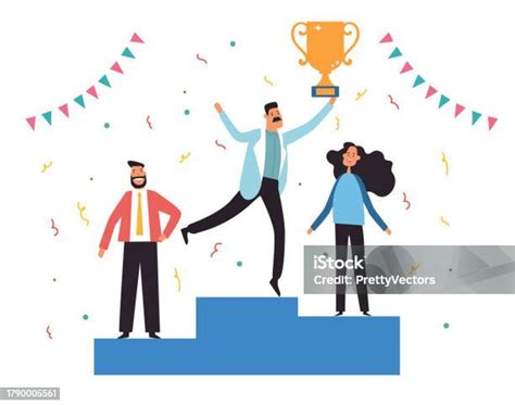 우승자 수상 보상 연단 순위 성공 개념 벡터 평면 그래픽 디자인 일러스트 1에 대한 스톡 벡터 아트 및 기타 이미지 1 1위 Championship Istock