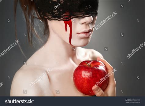 Portrait Female Vampire Black Lace On Stock Photo Shutterstock