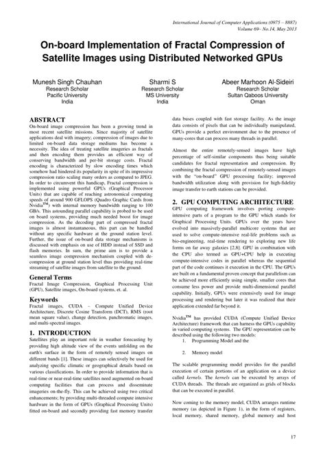 pdf on board implementation of fractal compression of satellite