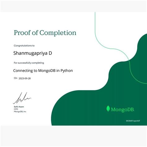 Shanmugapriya D On Linkedin Newcertificate