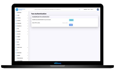 How To Enable 2fa Two Factor Authentication In Vedmarg Erp