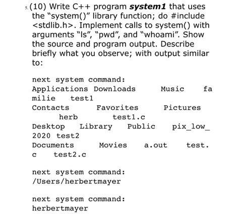 Solved 510 Write C Program System1 That Uses The