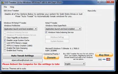 Optimize Speed Up SSD Drive With Tweak SSD Or SSD Tweaker