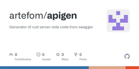 GitHub Artefom Apigen Generator Of Rust Server Side Code From Swagger
